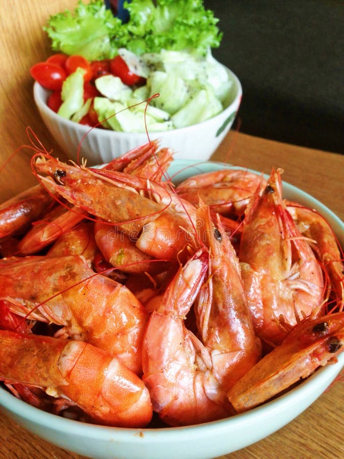 Cooked red prawn stock photo. Image of seafood, prawn - 42653464