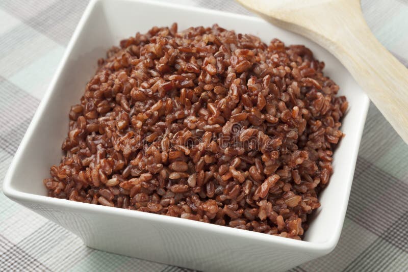 Cooked red rice stock photo. Image of cooked, organic - 59709330
