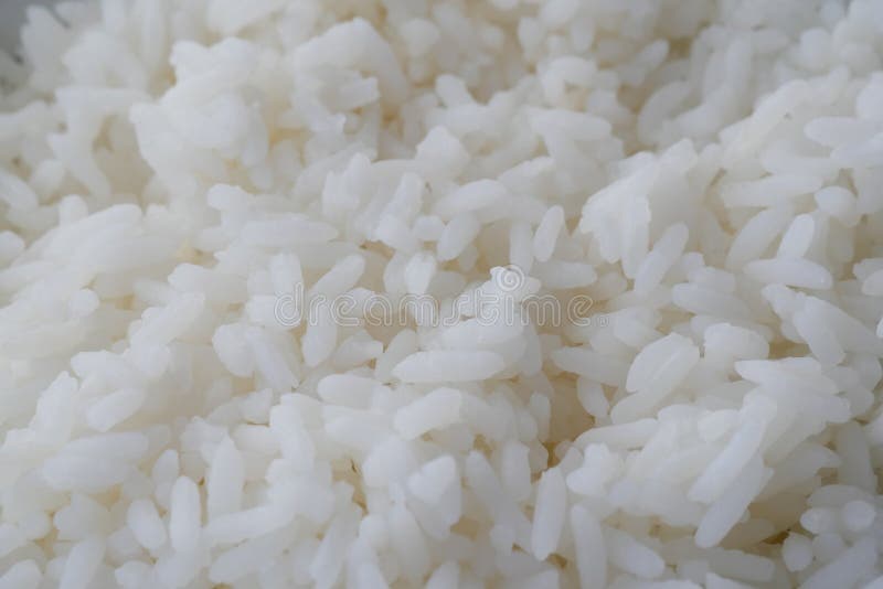 Cooked Rice in a Bowl on Table, Close Up, Stock Photo - Image of grain ...