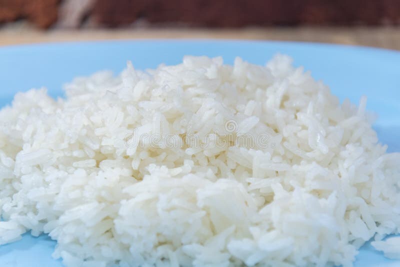 Boiled Rice with Spoon and Fork Stock Image - Image of food, asian ...