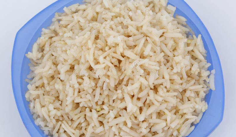 Cooked rice stock image. Image of plate, accompaniment - 90420113