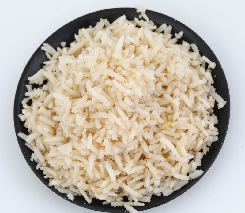 Cooked rice stock image. Image of isolate, white, boiled - 90420625