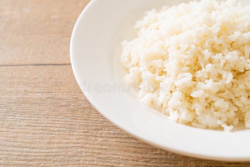 Cooked rice on plate stock image. Image of carbohydrate - 211220851