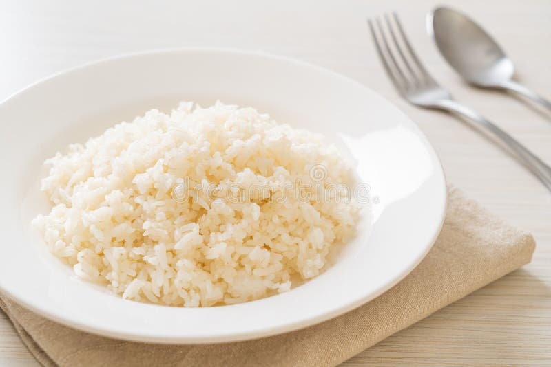 Cooked rice on plate stock photo. Image of organic, culture - 213253686