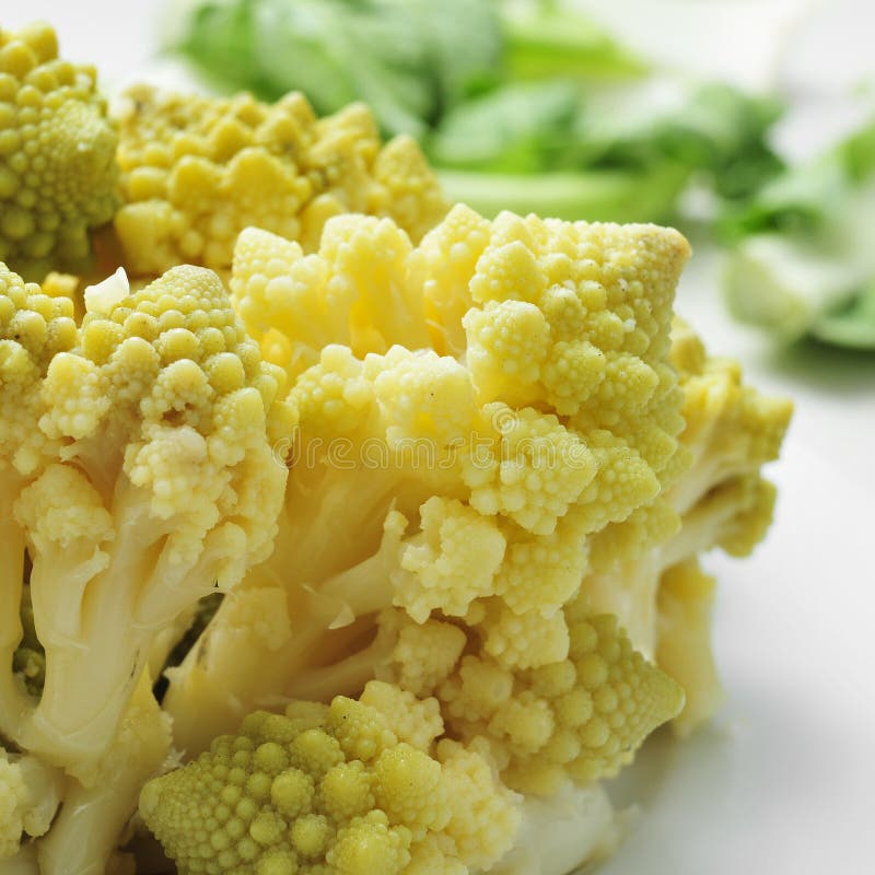Cooked romanesco broccoli stock image. Image of food - 39407009