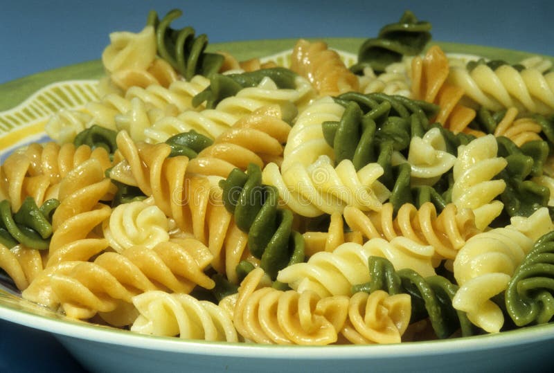 Cooked rotini pasta stock image. Image of shell, conchiglie - 21027569