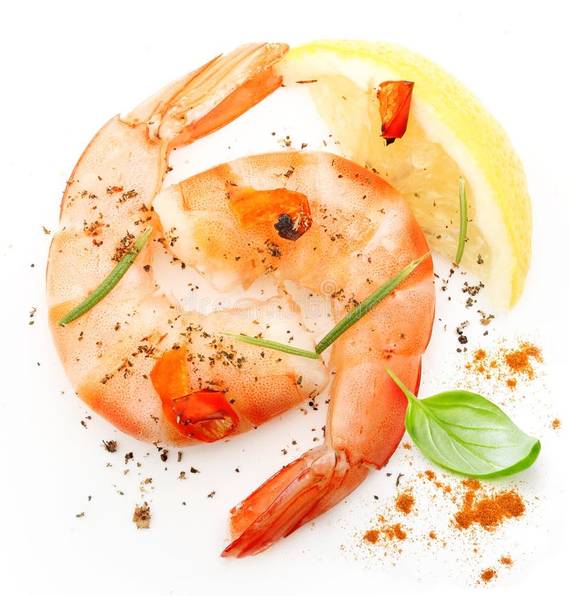 Cooked shrimp isolated stock image. Image of cooked, protein - 47585519