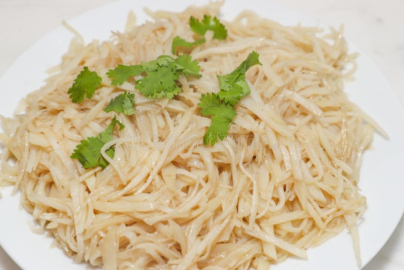 Cooked Sliced Potato in Container Stock Photo - Image of chinese ...