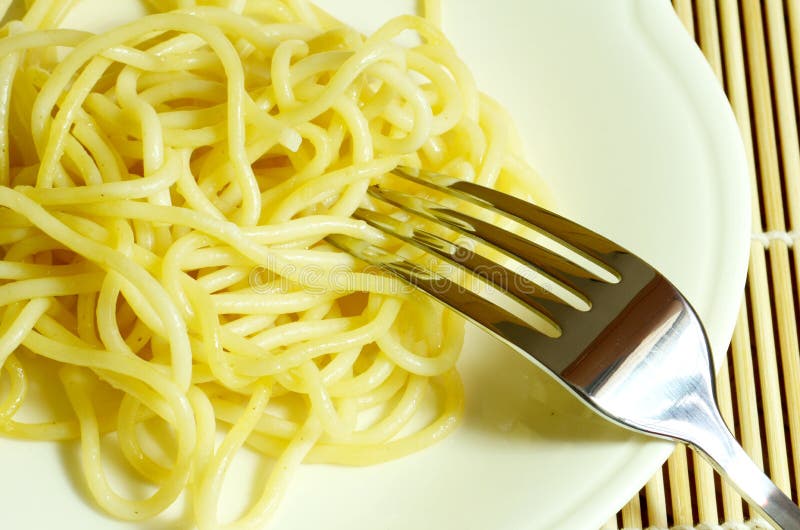 Cooked Spaghetti. stock photo. Image of macro, bolognese - 35588182