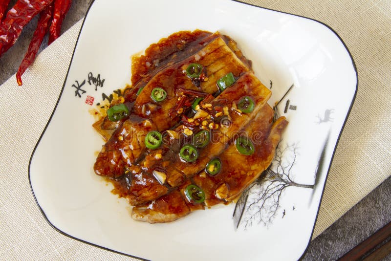 Cooked Squid Fish with Sauce Close Up Stock Photo - Image of berry ...