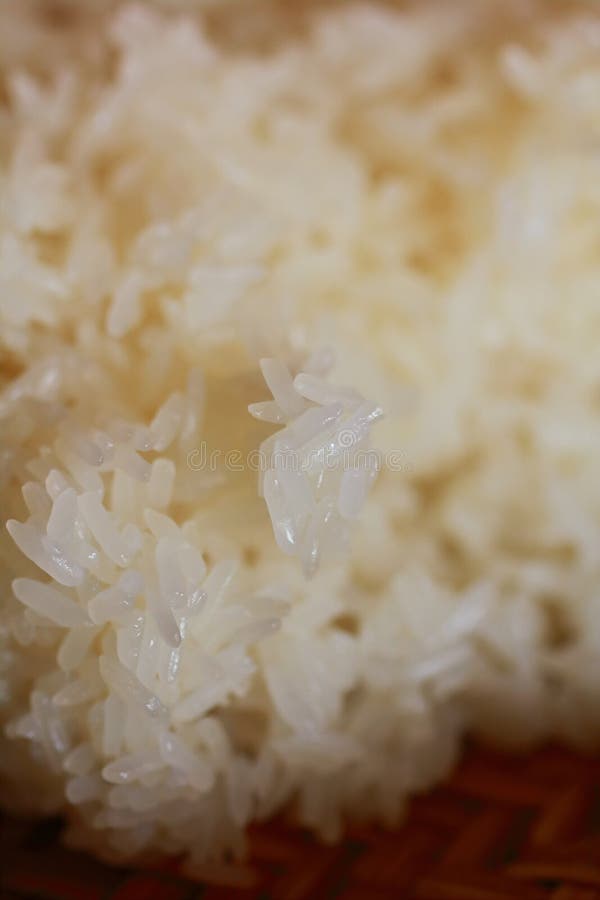 Cooked Sticky Rice Food in Thai Style Stock Image - Image of grain ...