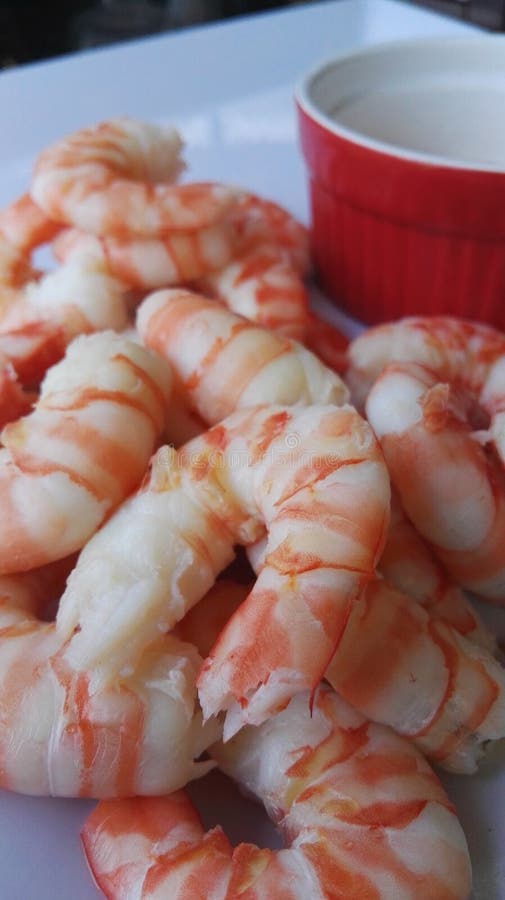 Cooked Tiger prawns stock photo. Image of australian - 137641764