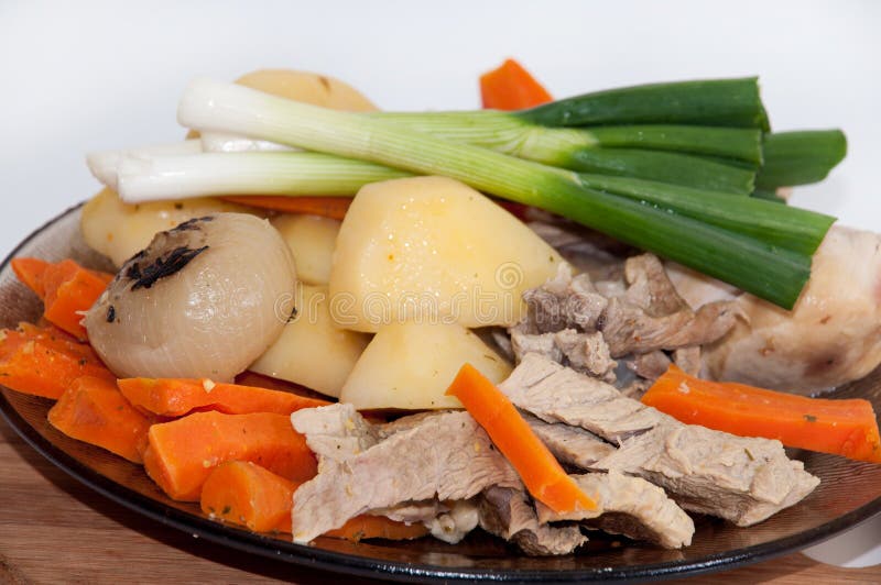Cooked Vegetable and Meat on the Plate Stock Image - Image of delicious ...