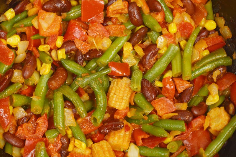 Cooked vegetable mix stock photo. Image of organic, green - 369687914