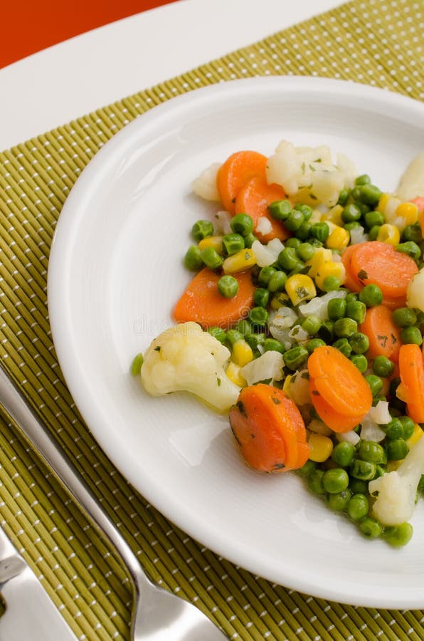 Cooked vegetables stock photo. Image of plate, roasted - 51076328