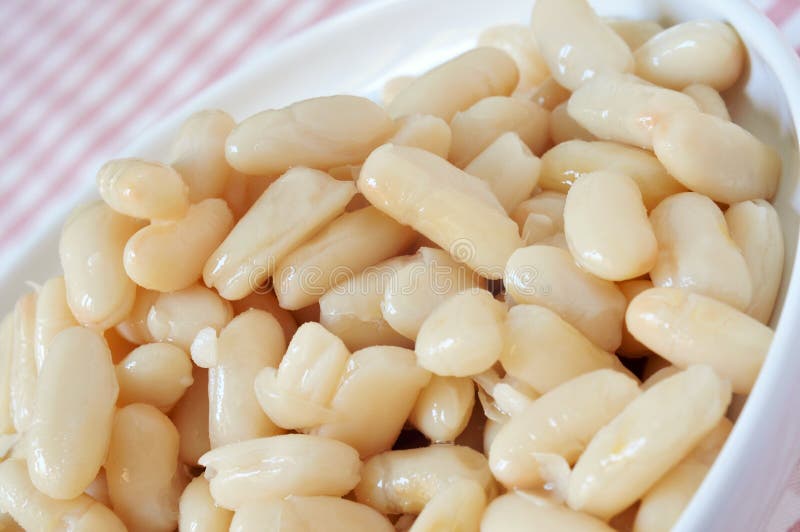 Cooked white beans stock image. Image of beans, plate - 35898247