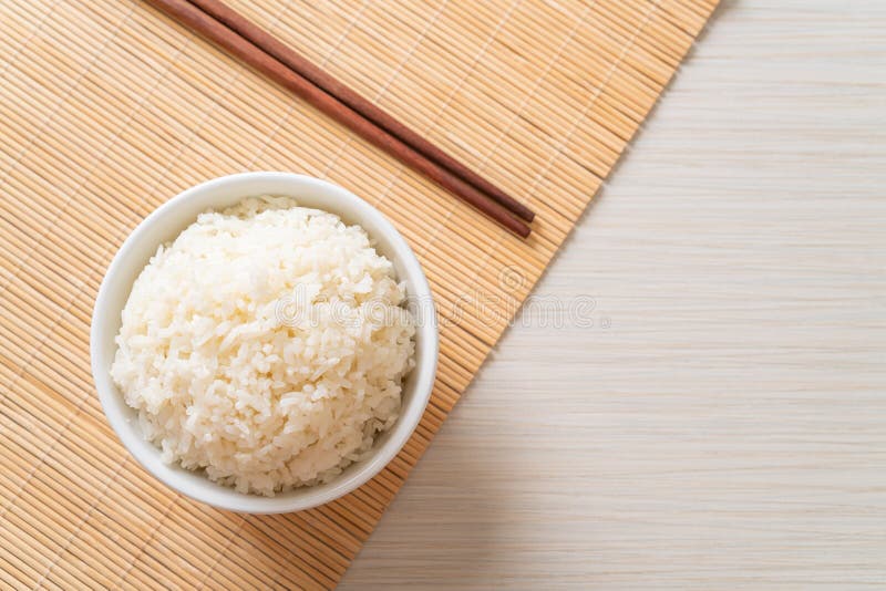Cooked white rice bowl stock photo. Image of grain, cooking - 200759194