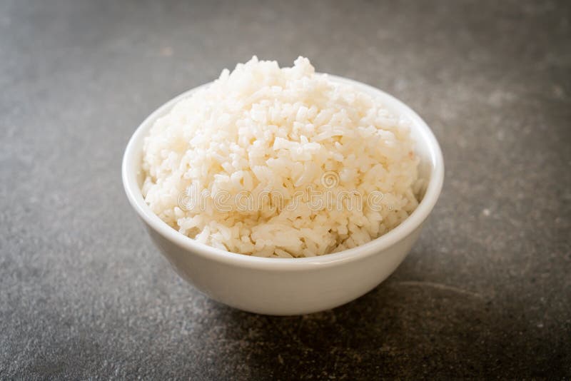 Cooked white rice bowl stock photo. Image of carbohydrate - 193173380