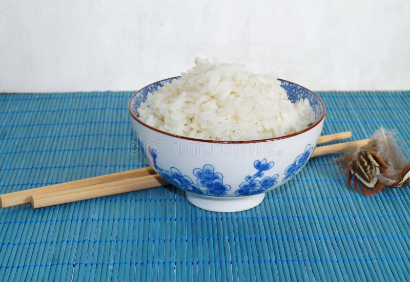 Cooked White Rice in a Nice Dish - Jasmine Rice Stock Photo - Image of ...