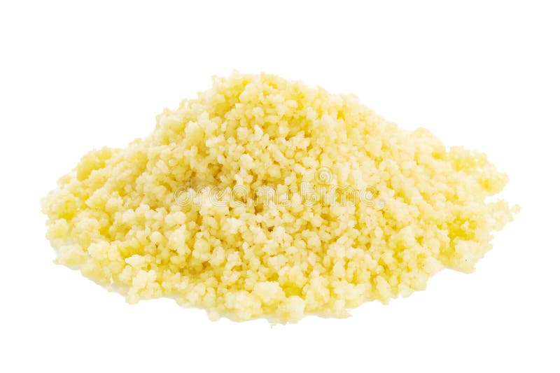Cooked Yellow Millet Porridge in Isolation on a White Background Stock ...