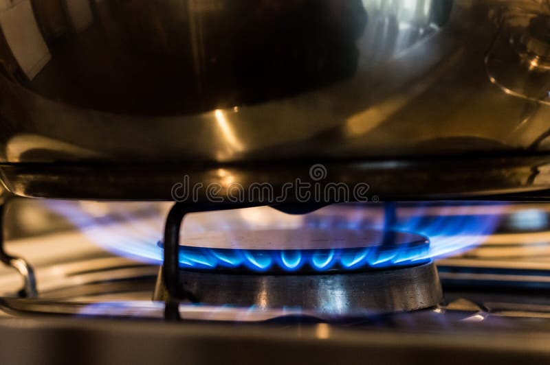 Cooker flames stock image. Image of cuisine, galley, kitchen - 50700685