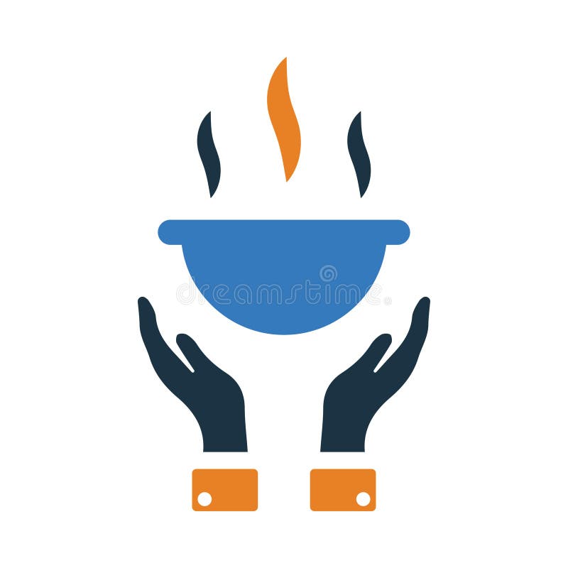 Cooker, Hand, Frying Pan, Cooker on Hand Icon Stock Vector ...