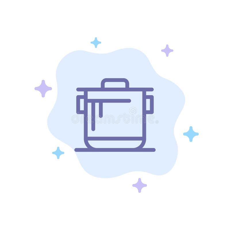 Cooker, Kitchen, Rice, Cook Blue Icon on Abstract Cloud Background ...