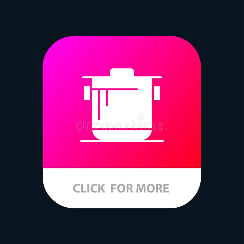 Cooker, Kitchen, Rice, Cook Mobile App Icon Design Stock Vector ...