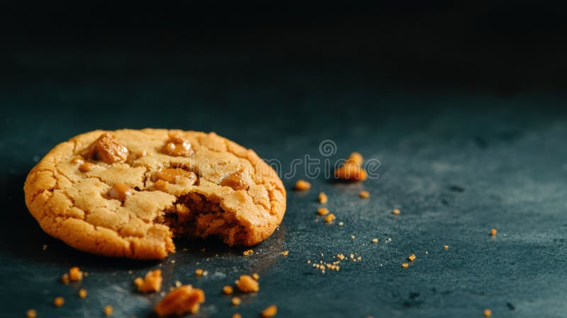 A Cookie with a Bite Taken Out of it on the Table, AI Stock Photo ...
