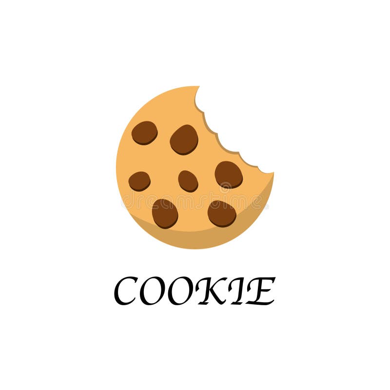 Cookie Cartoon Vector. Logo Design Stock Vector - Illustration of text ...