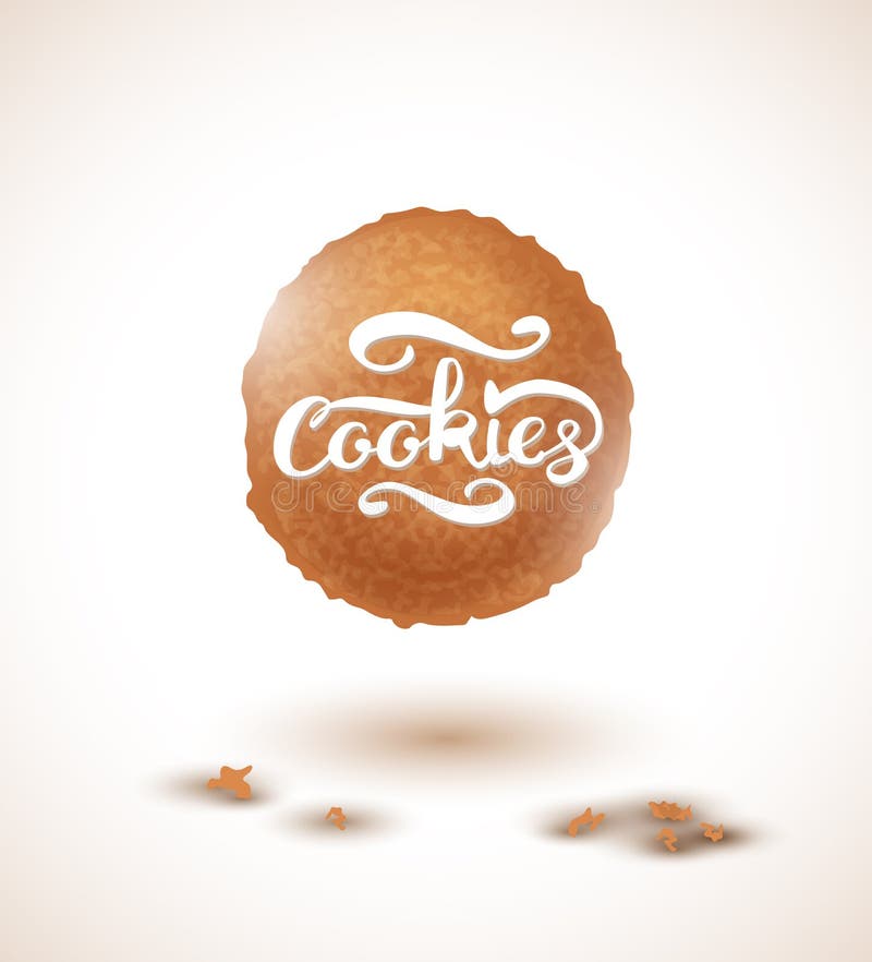 Cookie and Cookies Lettering. Vector Illustration Stock Vector ...