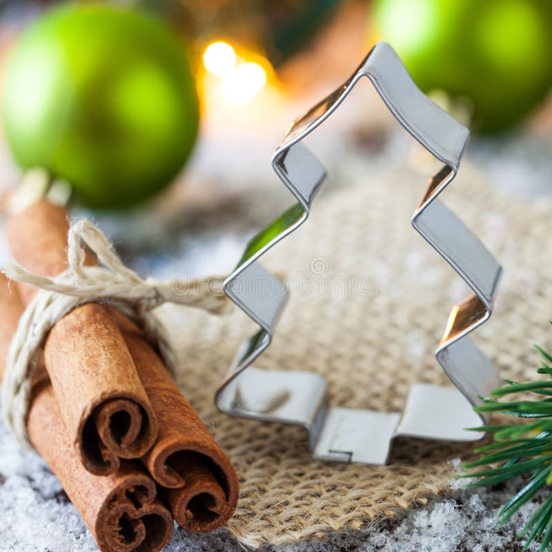 Cookie Cutter with Cinnamon Stock Photo - Image of tradition, xmas ...