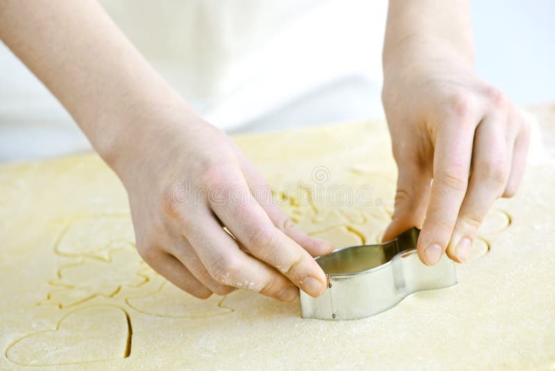 Cookie cutter and dough stock image. Image of closeup - 13137389