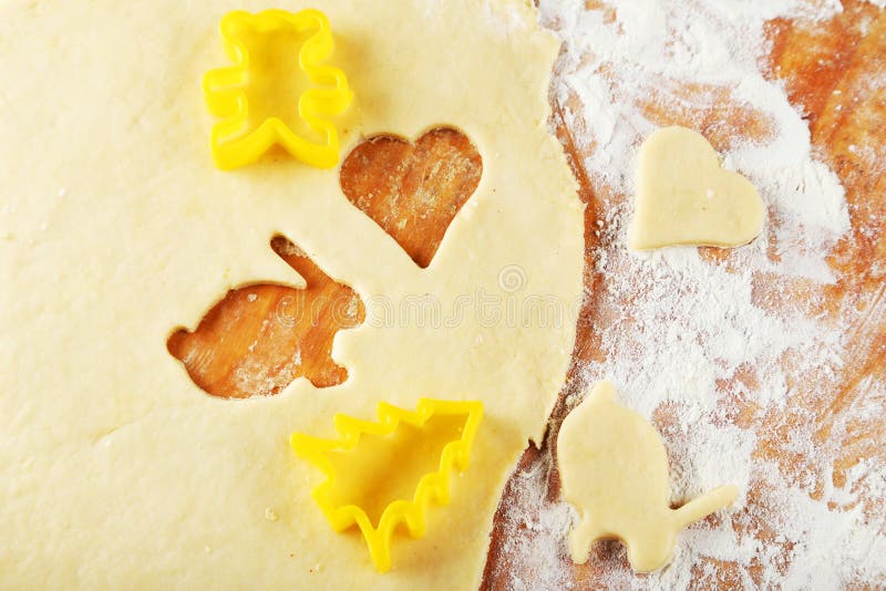 Cookie Cutter Forms, Close Up Stock Photo - Image of figures, sugar ...