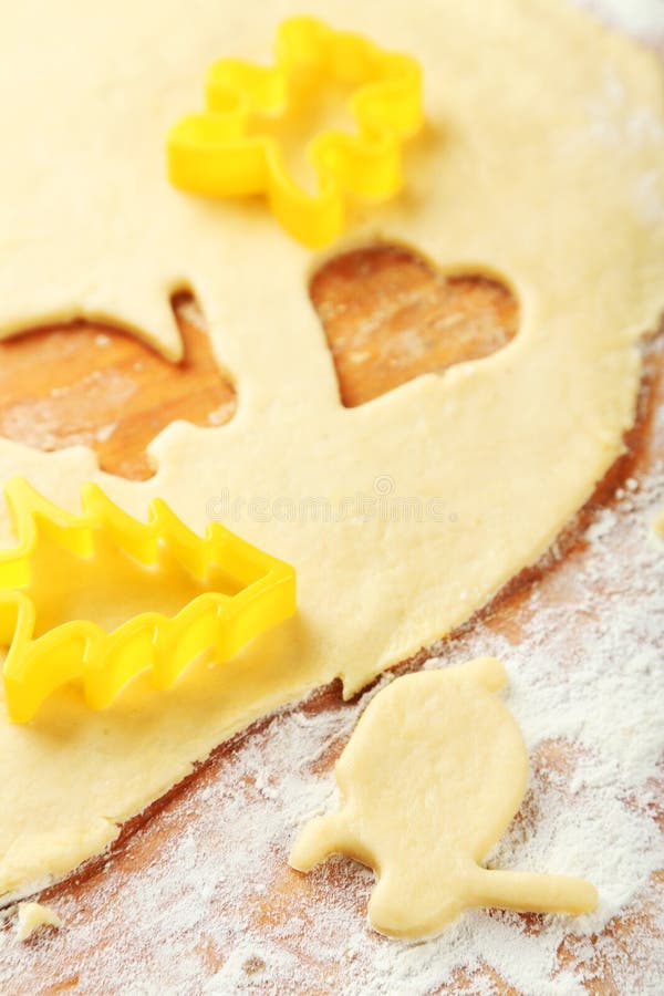 Cookie Cutter Forms, Close Up Stock Image - Image of pastry, vanilla ...