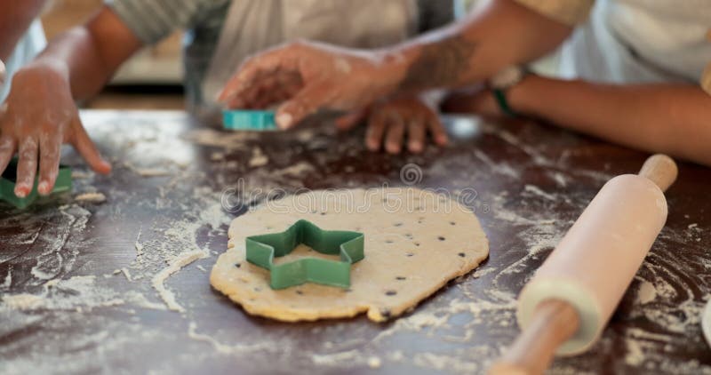 Cookie Dough, Hands and Baking, People in Kitchen with Bonding ...