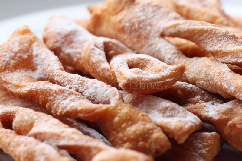 Chrust - polish cookies stock photo. Image of crusty, dessert - 8231814