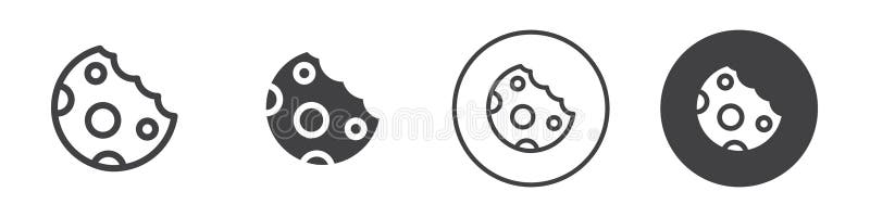 Cookie Icon Simple Outline Vector Logo Stock Illustration ...