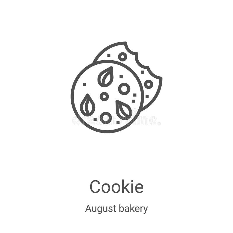 Cookie Icon Vector from Breakfast Collection. Thin Line Cookie Outline ...
