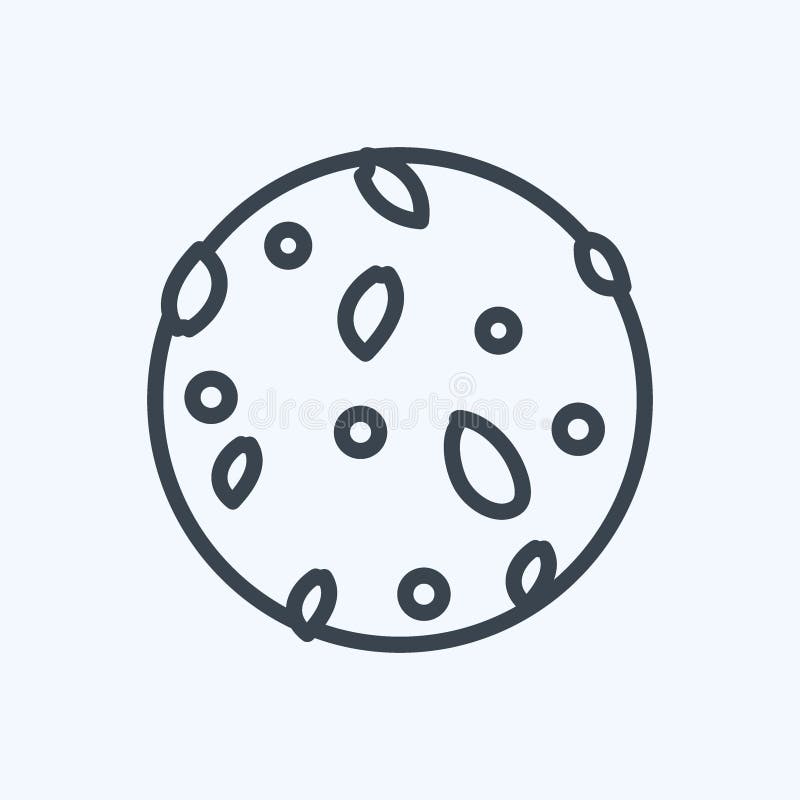 Cookie II Icon in Trendy Line Style Isolated on Soft Blue Background ...