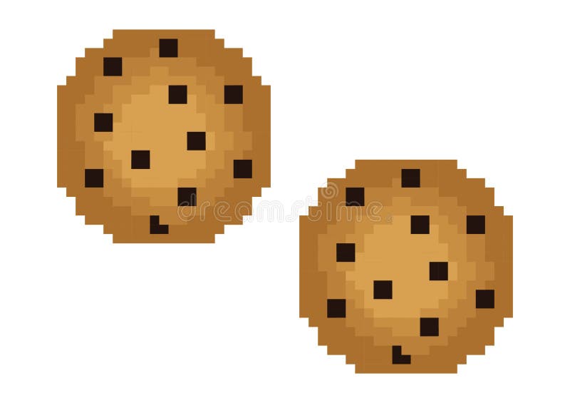 Cookie Illustration with Pixel Theme Stock Vector - Illustration of ...