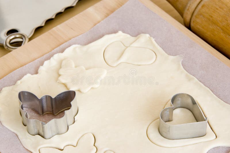 Cookie Making in Process stock image. Image of ingredients - 17328677
