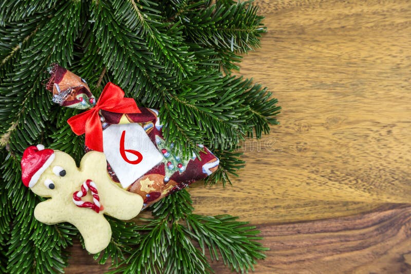 A Cookie Man and a Christmas Bag Stock Image - Image of nature ...
