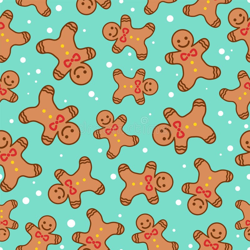 Cookie man wallpaper stock vector. Illustration of glaze - 118974020