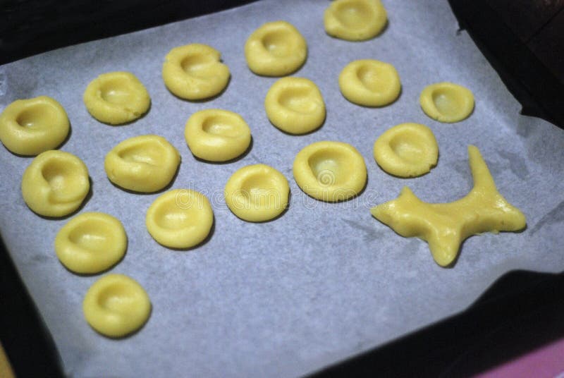 Cookie Making Materials in the Baking Tray Stock Image - Image of ...