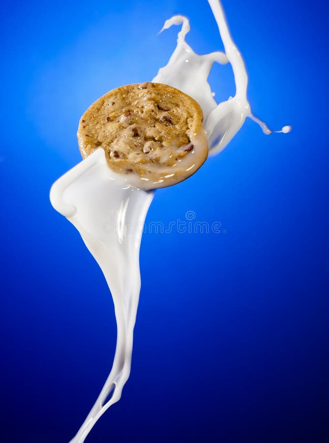 Cookie Milk Splash stock photo. Image of flowing, flow - 31441376