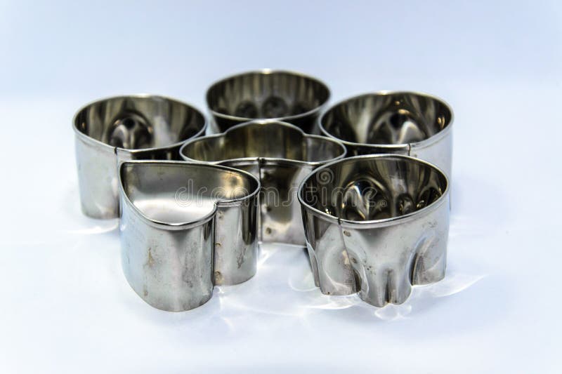 Cookie mold and cutter stock photo. Image of silver, steel - 44784800