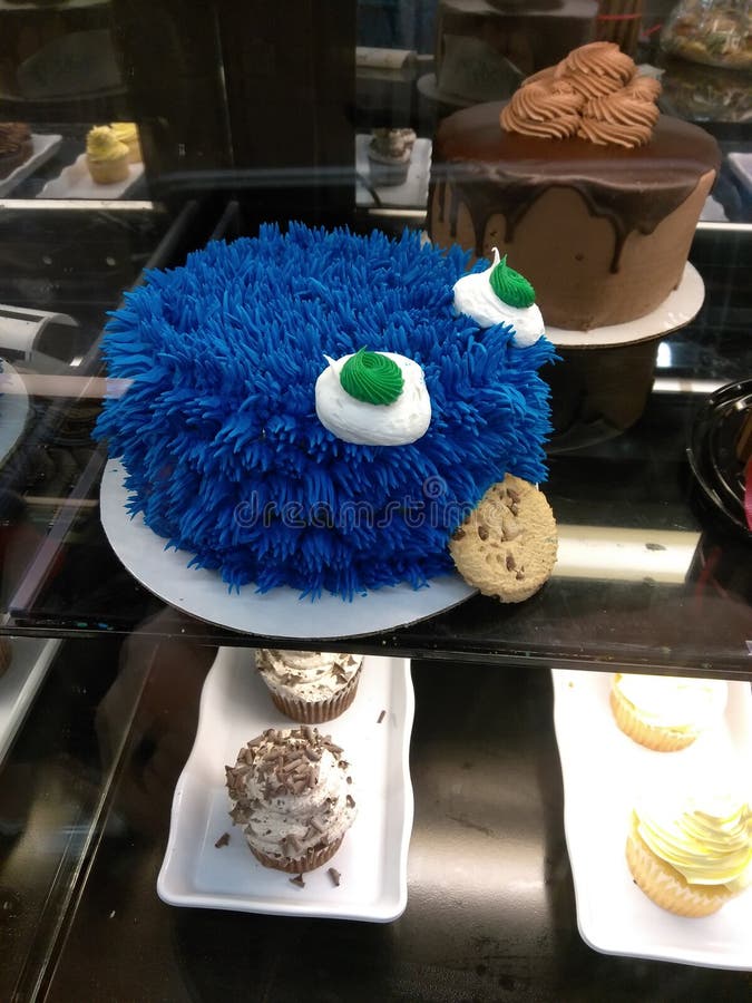 Cookie monster cake stock image. Image of monster, decorative - 112624043