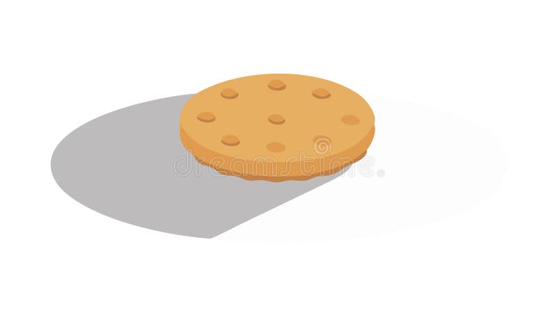 Cookie Outline Icon Minimal Flat Style Illustration, Vector Design ...