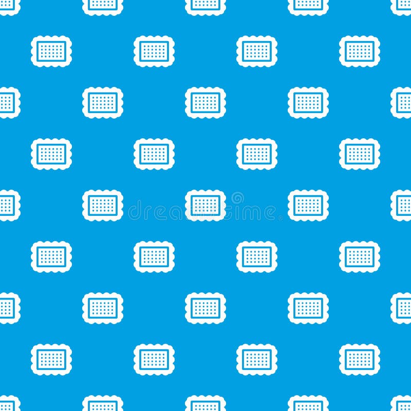 Cookie Pattern Seamless Blue Stock Vector - Illustration of icon, baked ...